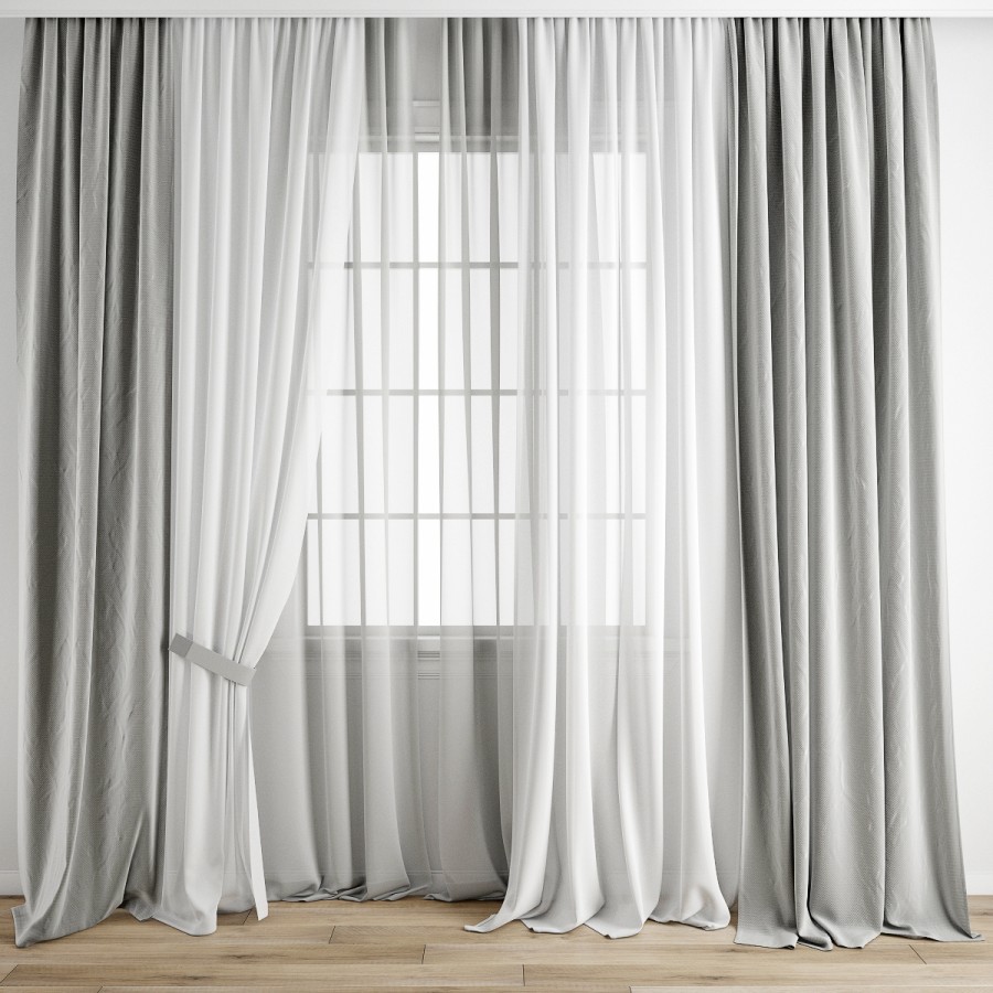 Curtain 600 - 3D Model for VRay
