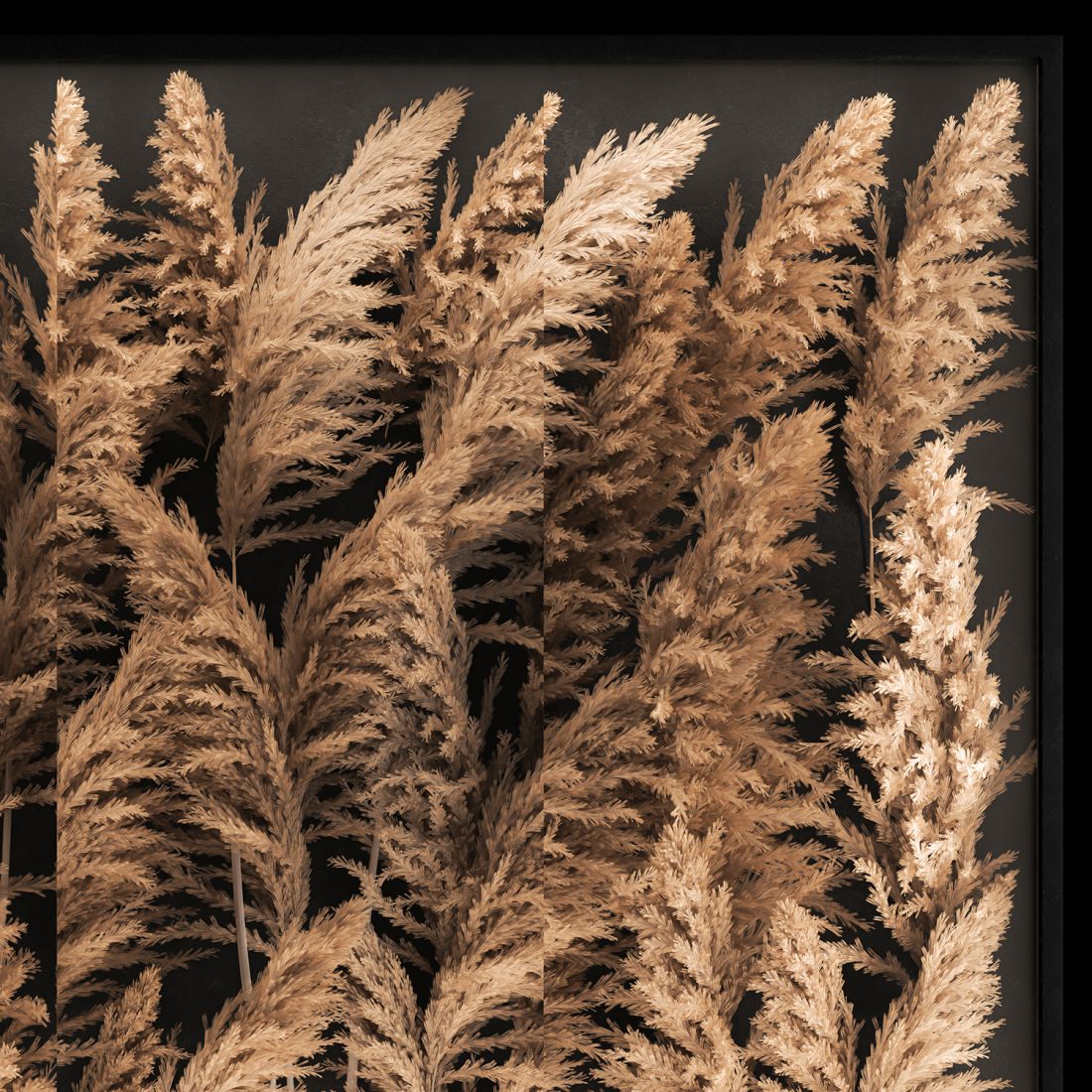Decorating A Wall Of Dry Reeds For The Interior - 3D Model for VRay
