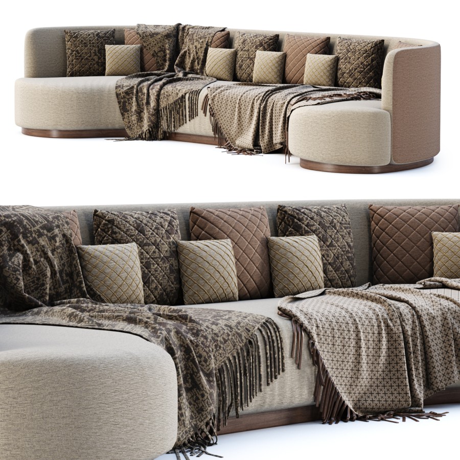 Stefa Restaurant Round Sofa By Bpoint Design 3D Model for Corona | CGMood