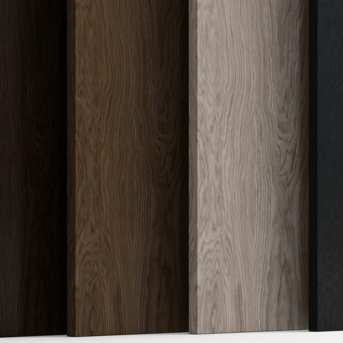 Oak Wood With 5 Colors - 3D Model for VRay