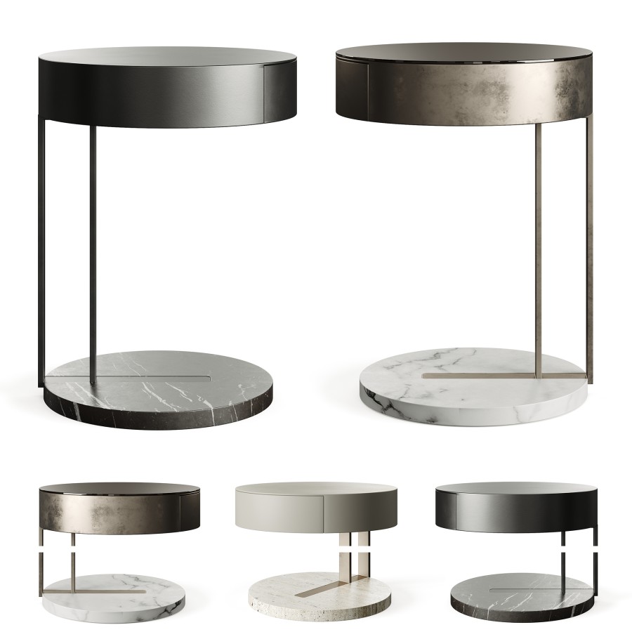 Meridiani Ralf Night Table By Andrea Parisio - 3D Model for VRay, Corona