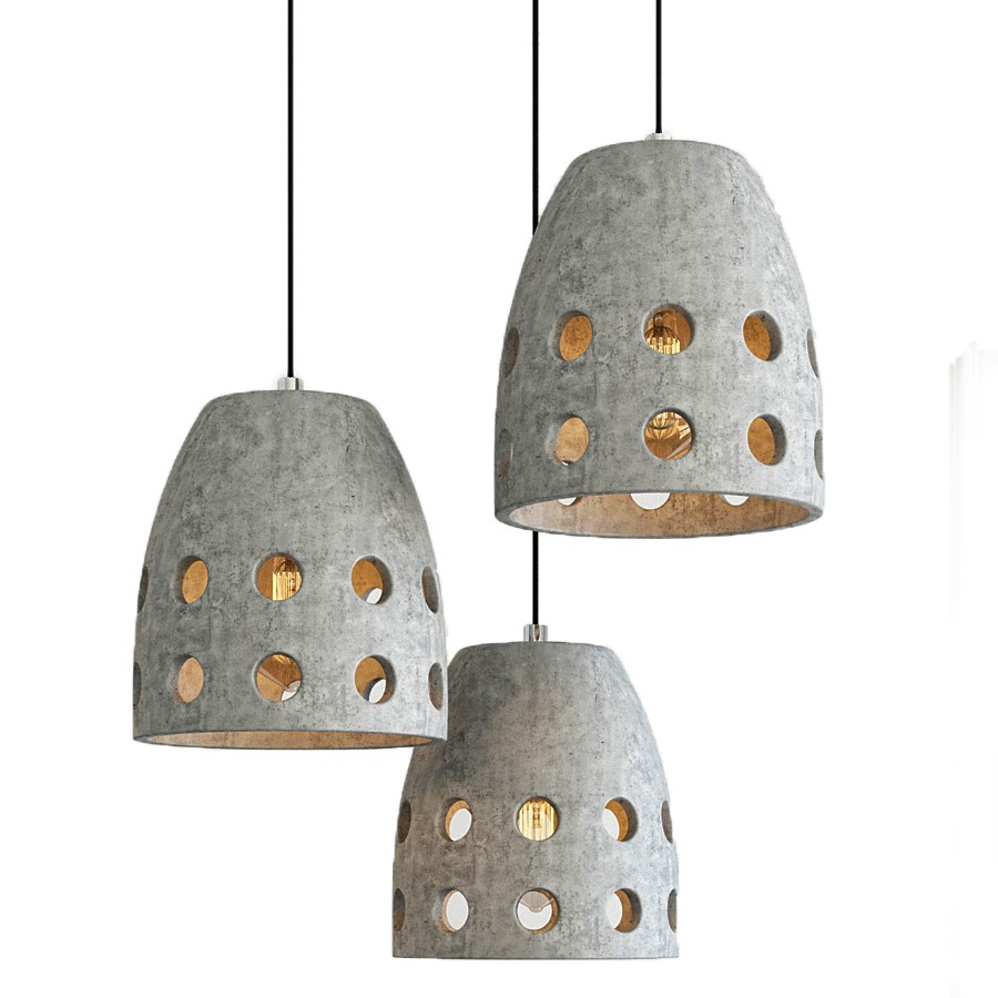 Modern Cement Lights 3D Model for Corona | CGMood