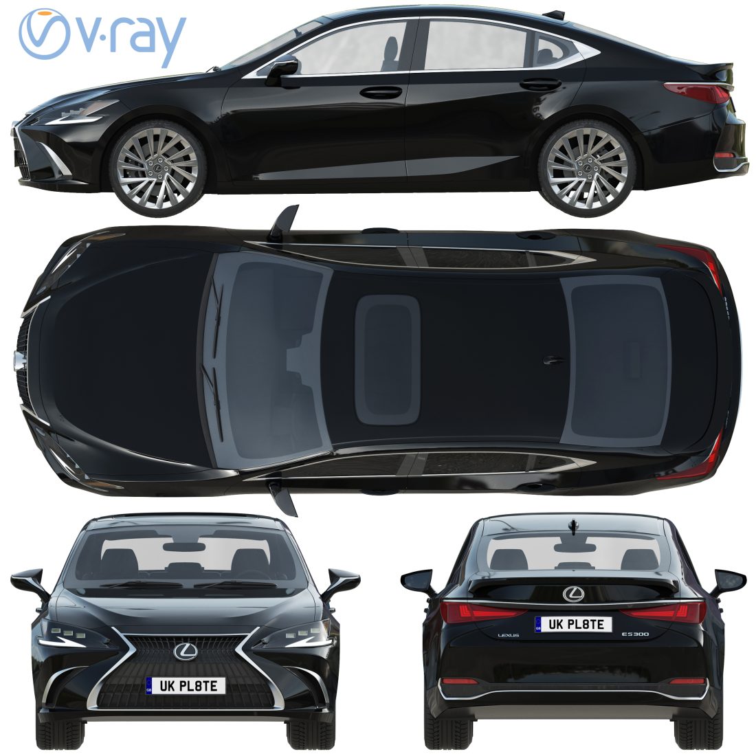Lexus ES 2022 - 3D Model for VRay