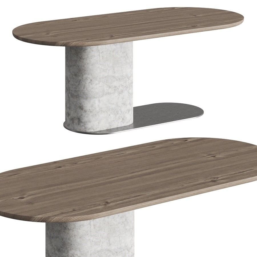 Natuzzi Ombra Dinning Table - 3D Model for VRay, Corona