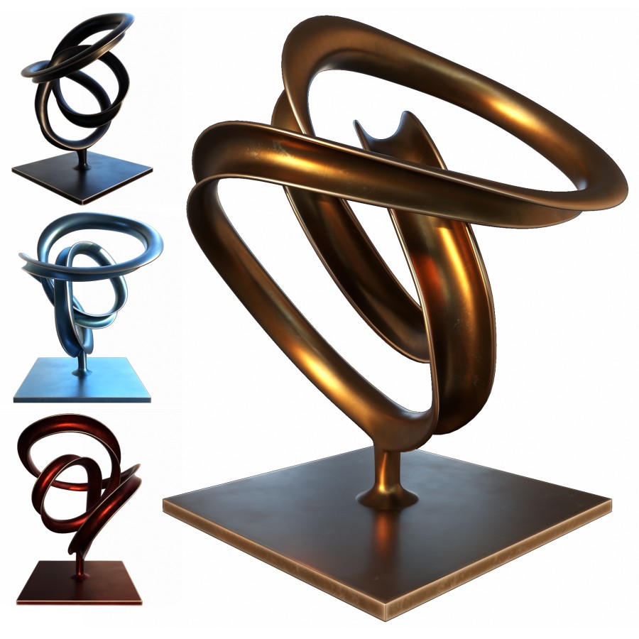 Abstract Sculpture 06 - 3D Model for VRay, Corona