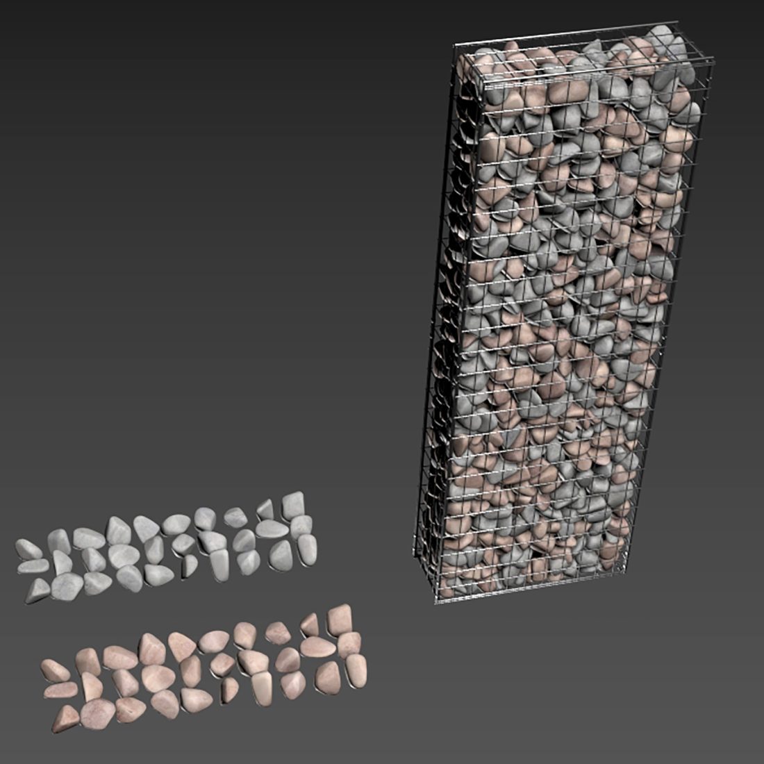 Gabion Decor N6 3D Model for VRay, Corona | CGMood