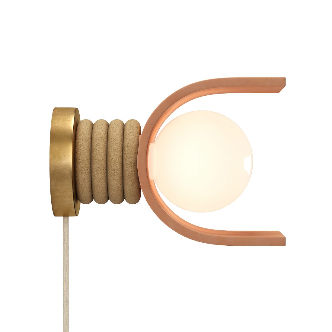 Lunar Sconce Speckled Terracot Speckled Terracotta - 3D Model for Corona