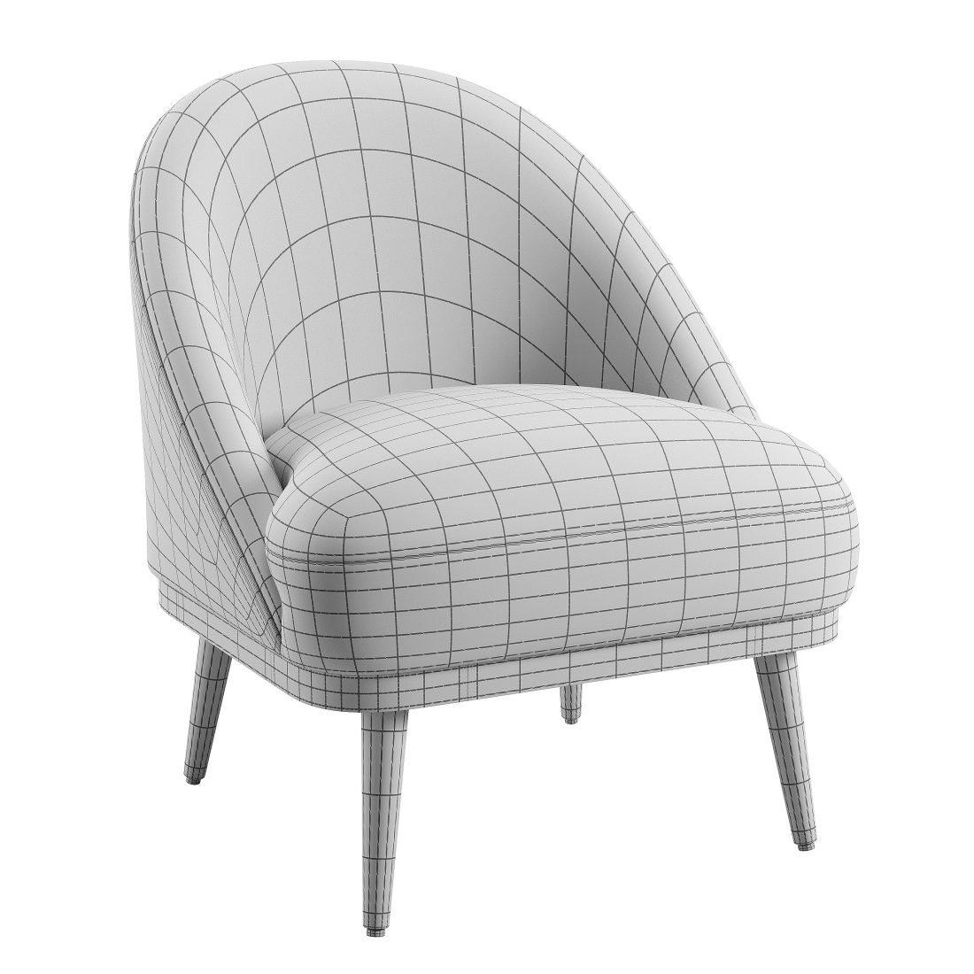 Nicole Crowder Mixed Print Marie Upholstered Chair - 3D Model for Corona