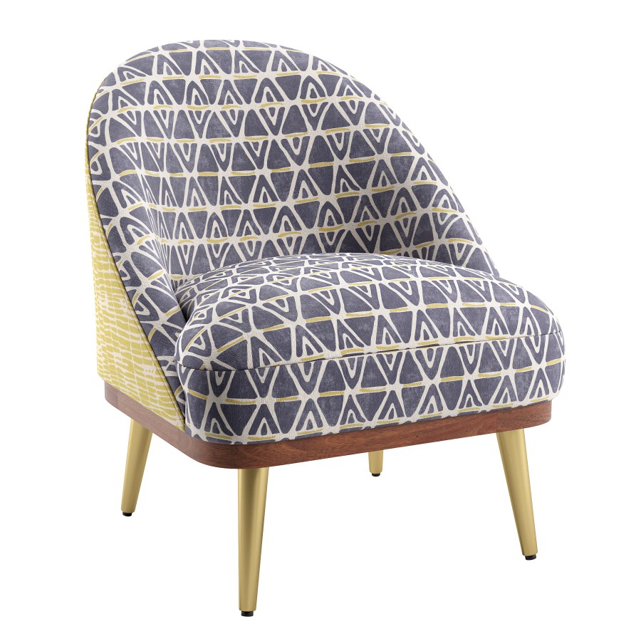 Nicole Crowder Mixed Print Marie Upholstered Chair - 3D Model for Corona