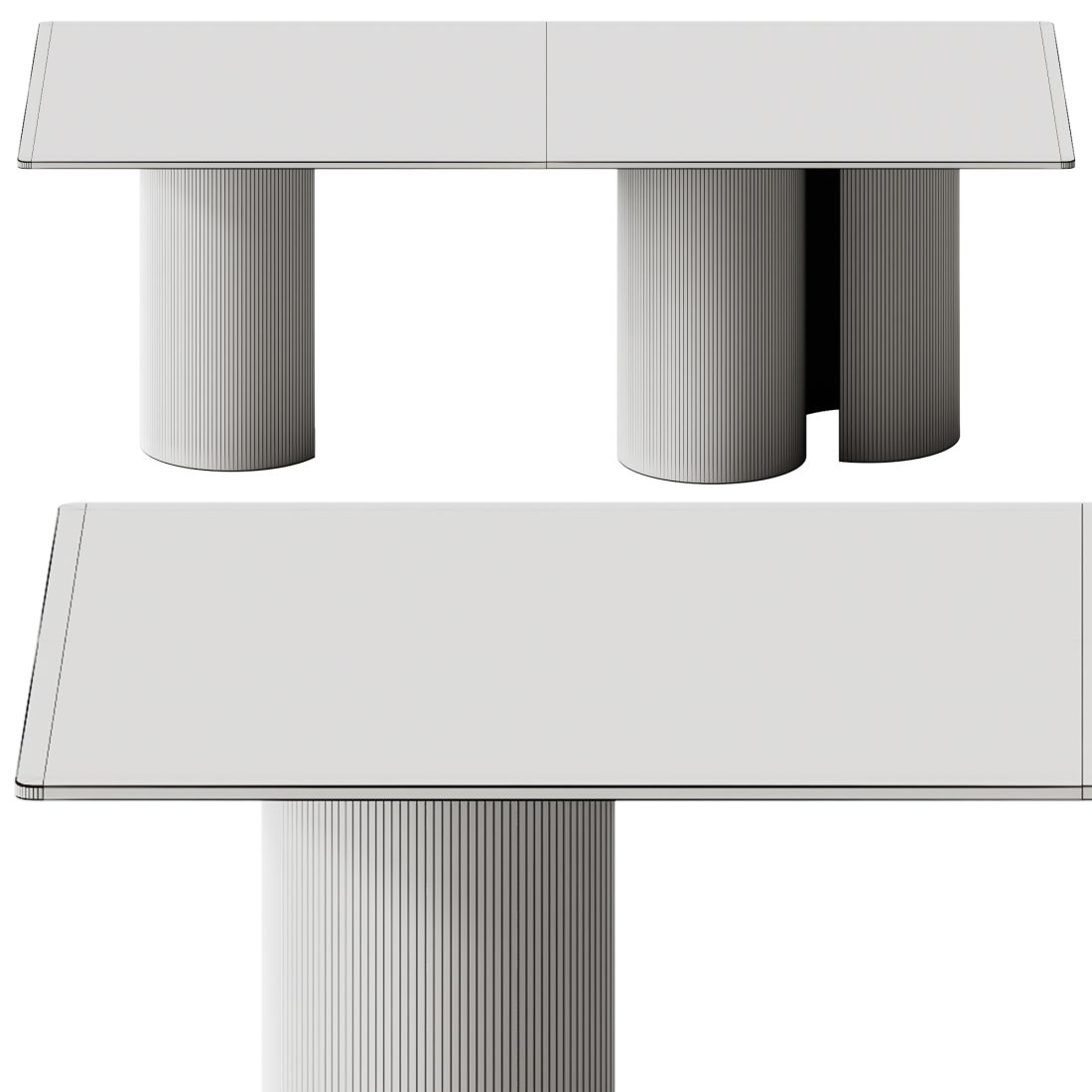 Fiam Italia Luxor Glass Table 3D Model for Corona | CGMood