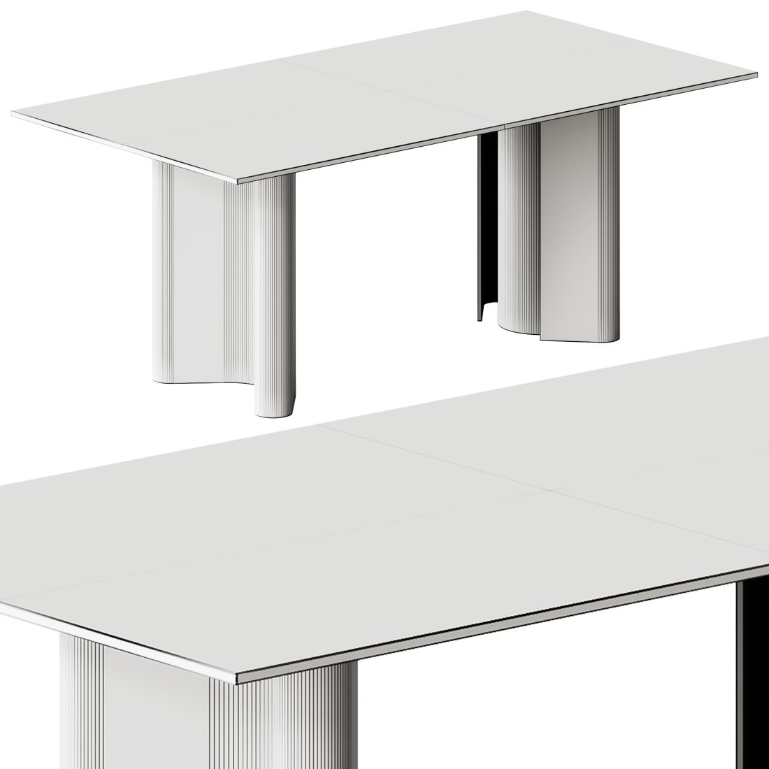 Fiam Italia Sahara Glass Tables 3D Model for Corona | CGMood