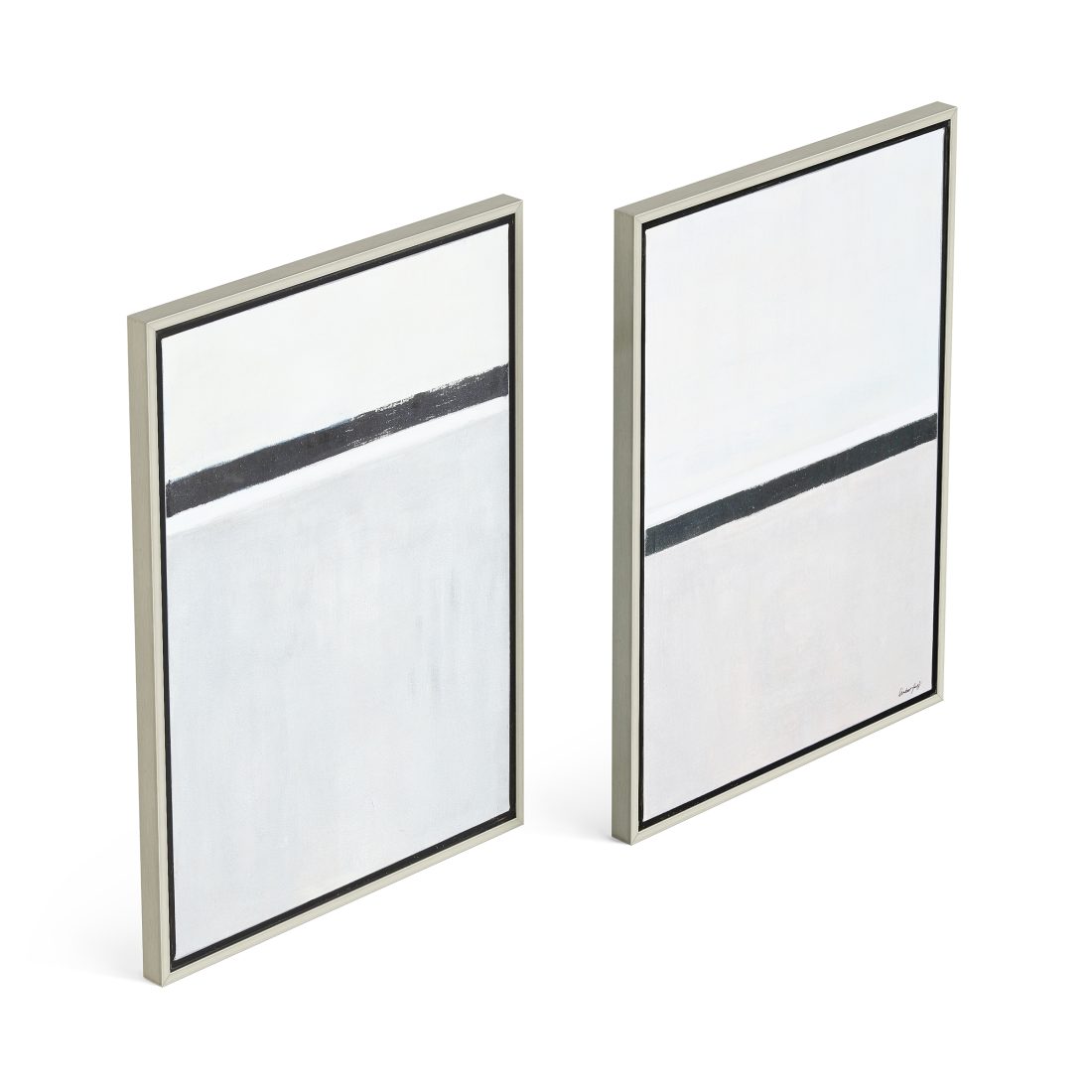 Renwil Arquiste 2 Piece Oil Painting Set In Gray - 3D Model for Corona