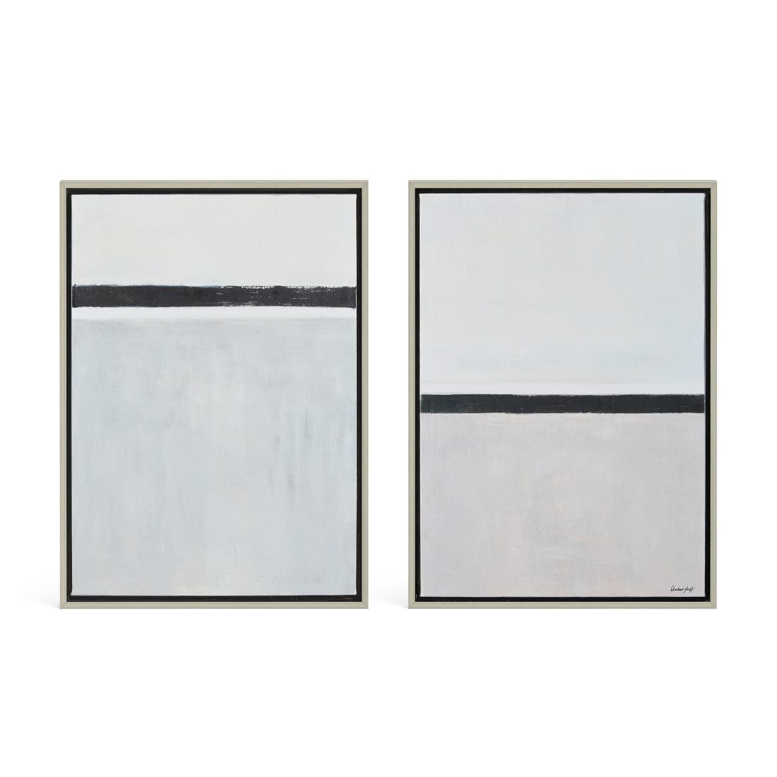 Renwil Arquiste 2 Piece Oil Painting Set In Gray - 3D Model for Corona