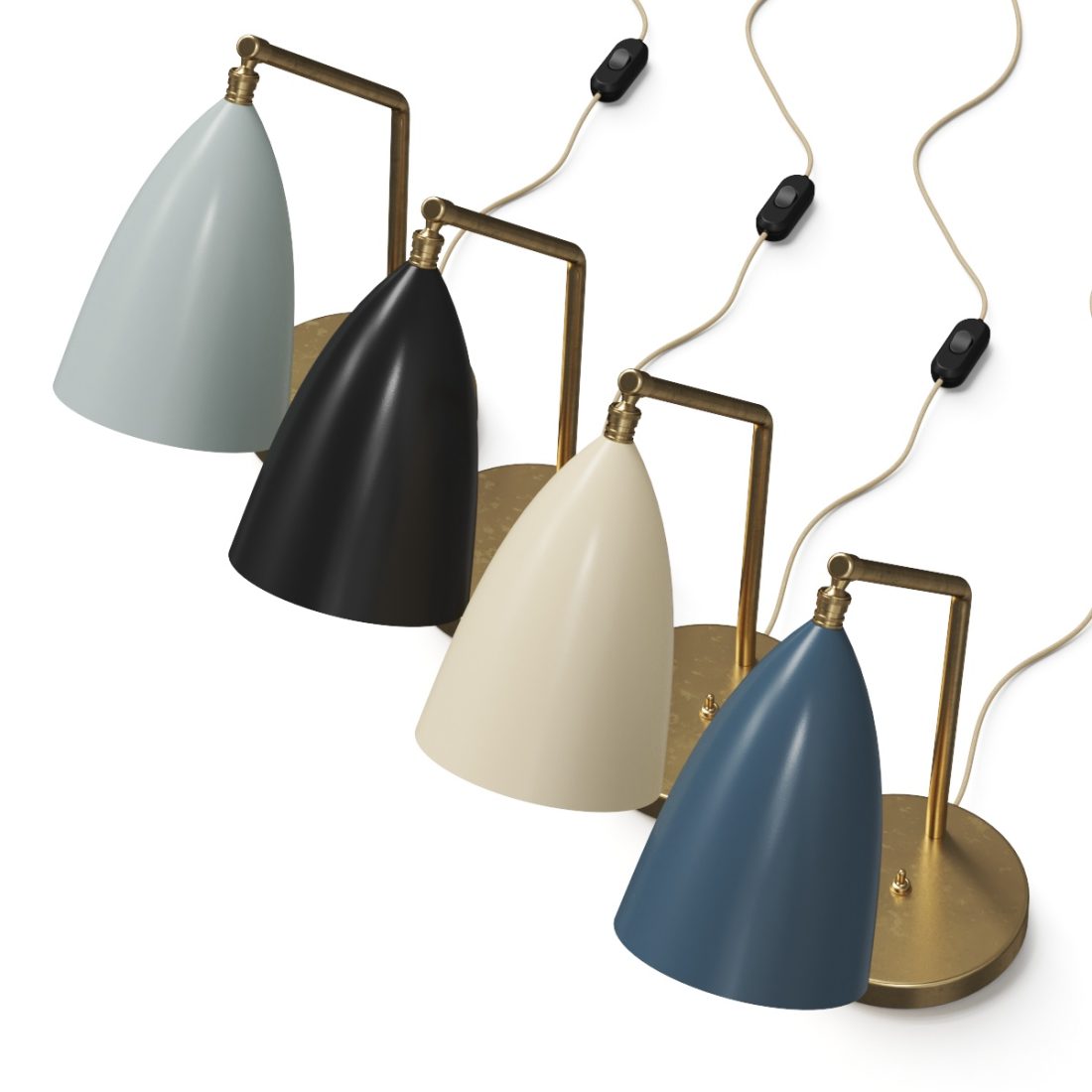 Gubi Grashoppa Table Lamp - 3D Model for VRay, Corona