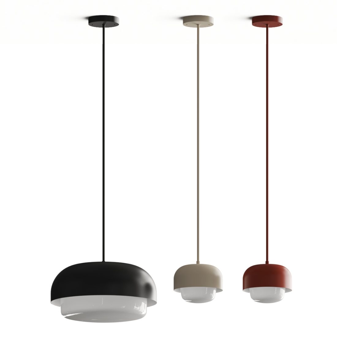 Schoolhouse Ray Pendant Lamps 3D Model for VRay, Corona | CGMood