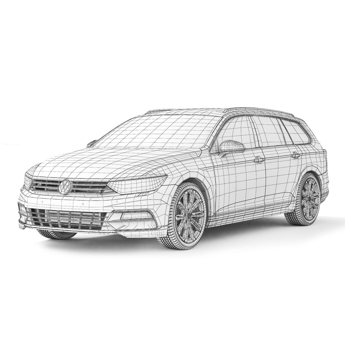 Volkswagen Passat B8 Variant R-line 2015 - 3D Model for VRay