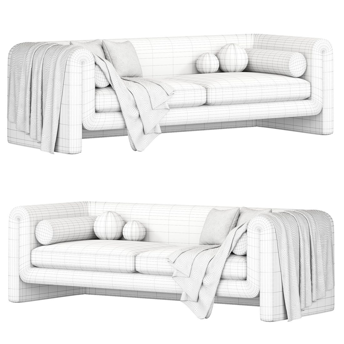 Mitchell 95 Sofa By Highfashionhome - 3D Model for Corona