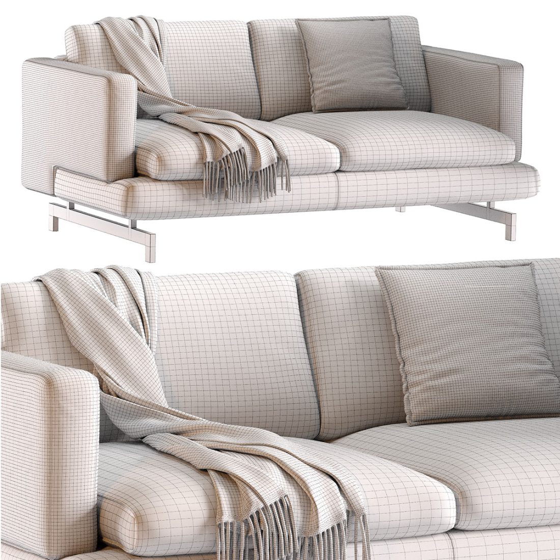 Natuzzi Italia Jeremy Sofa 3D Model for Corona | CGMood