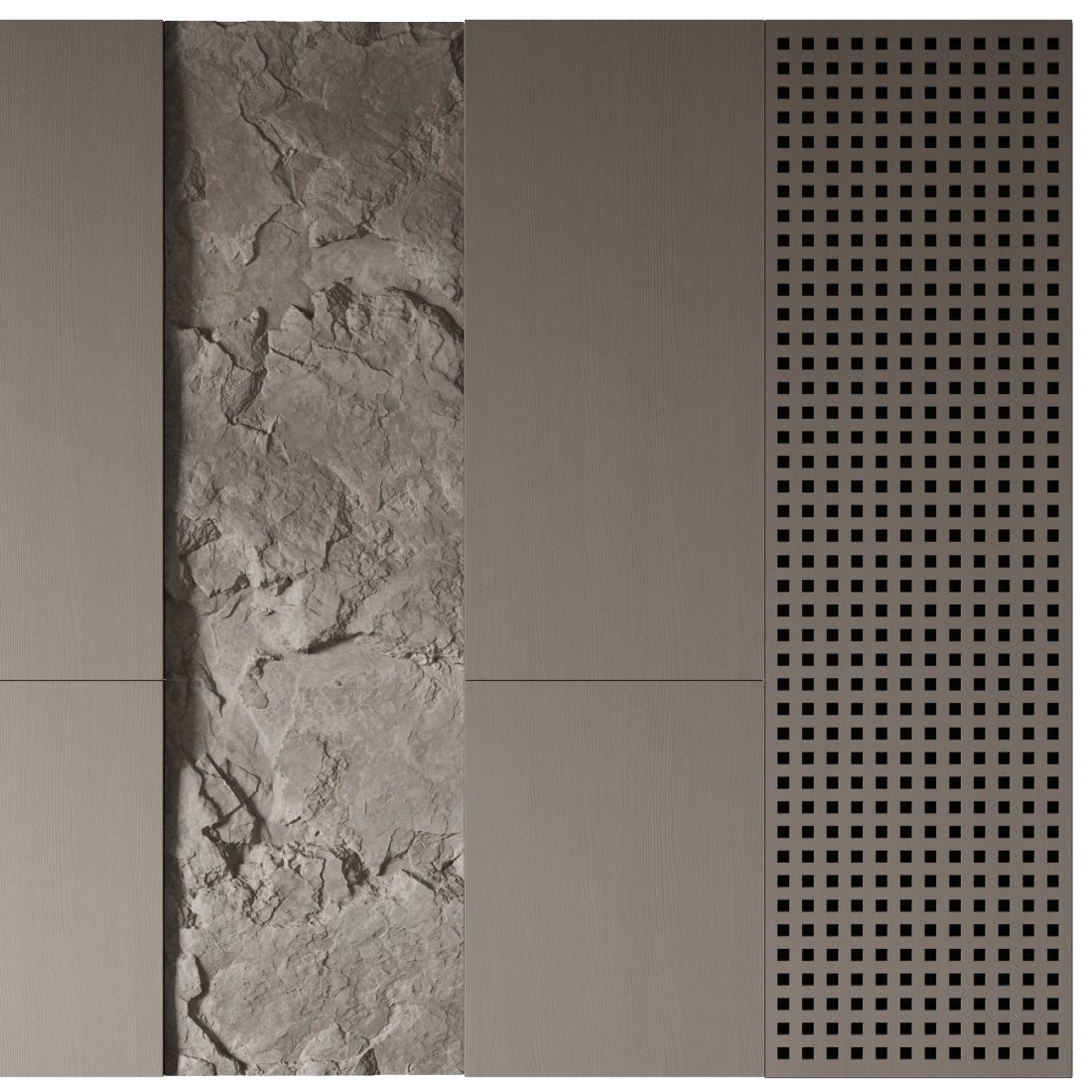 Wall Rock Panel №7 3D Model for VRay, Corona | CGMood