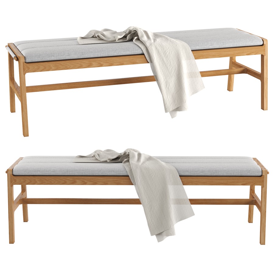 Aura Fabric Bench 3D Model for VRay, Corona | CGMood