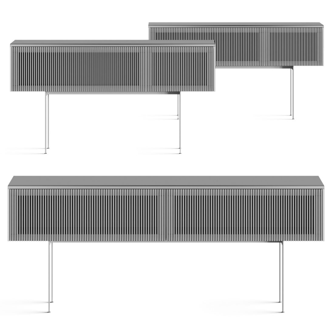 Punt Malmo Technic Console Table - 3D Model for VRay, Corona