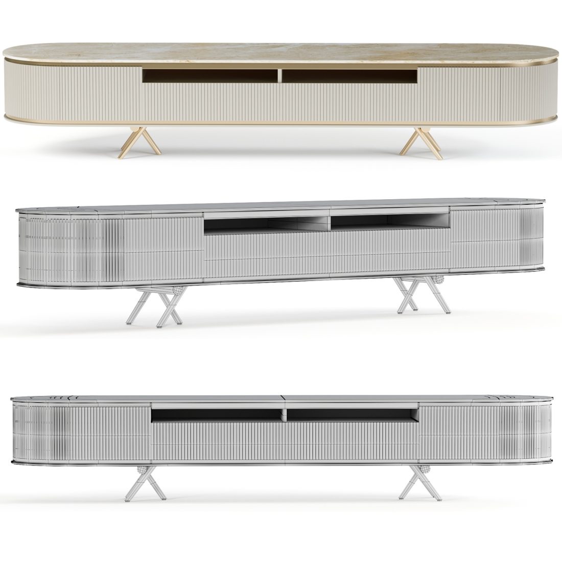 Enza Home Vienna Tv Bench - 3D Model for Corona