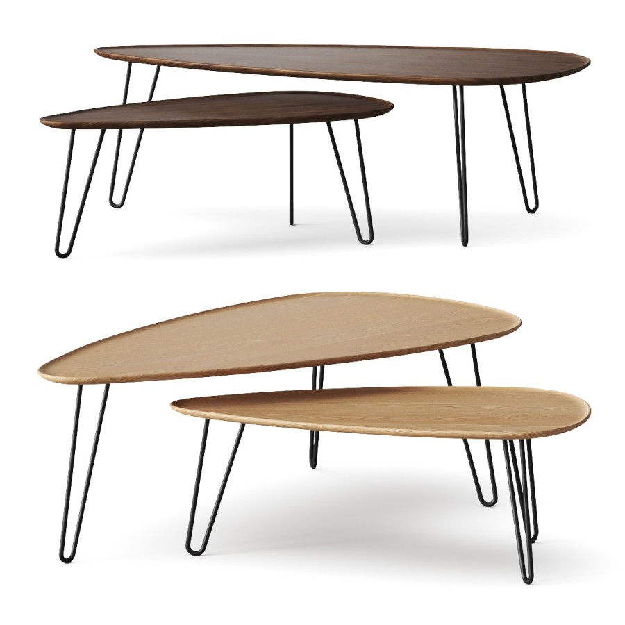 Woak Malin Coffee Tables - 3D Model for VRay, Corona