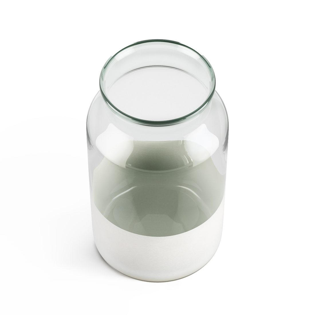 Etuhome White Colorblock Mason Jar Medium - 3D Model for VRay