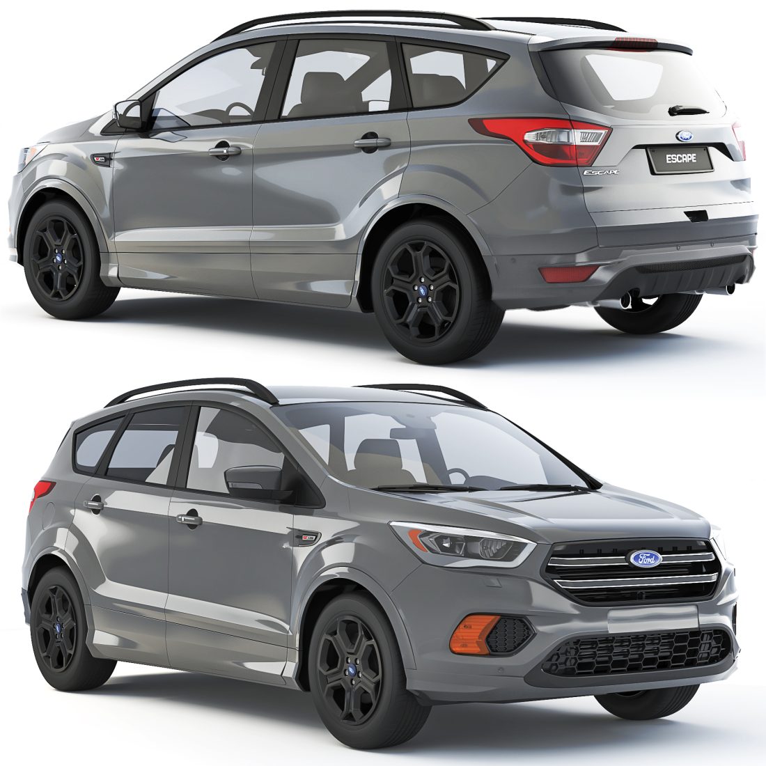 Ford Escape St-line 2018 3D Model for VRay | CGMood