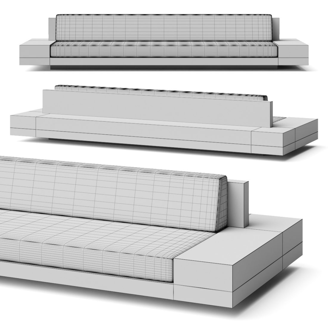 Martin Masse Gallipoli Sofa - 3D Model for VRay, Corona