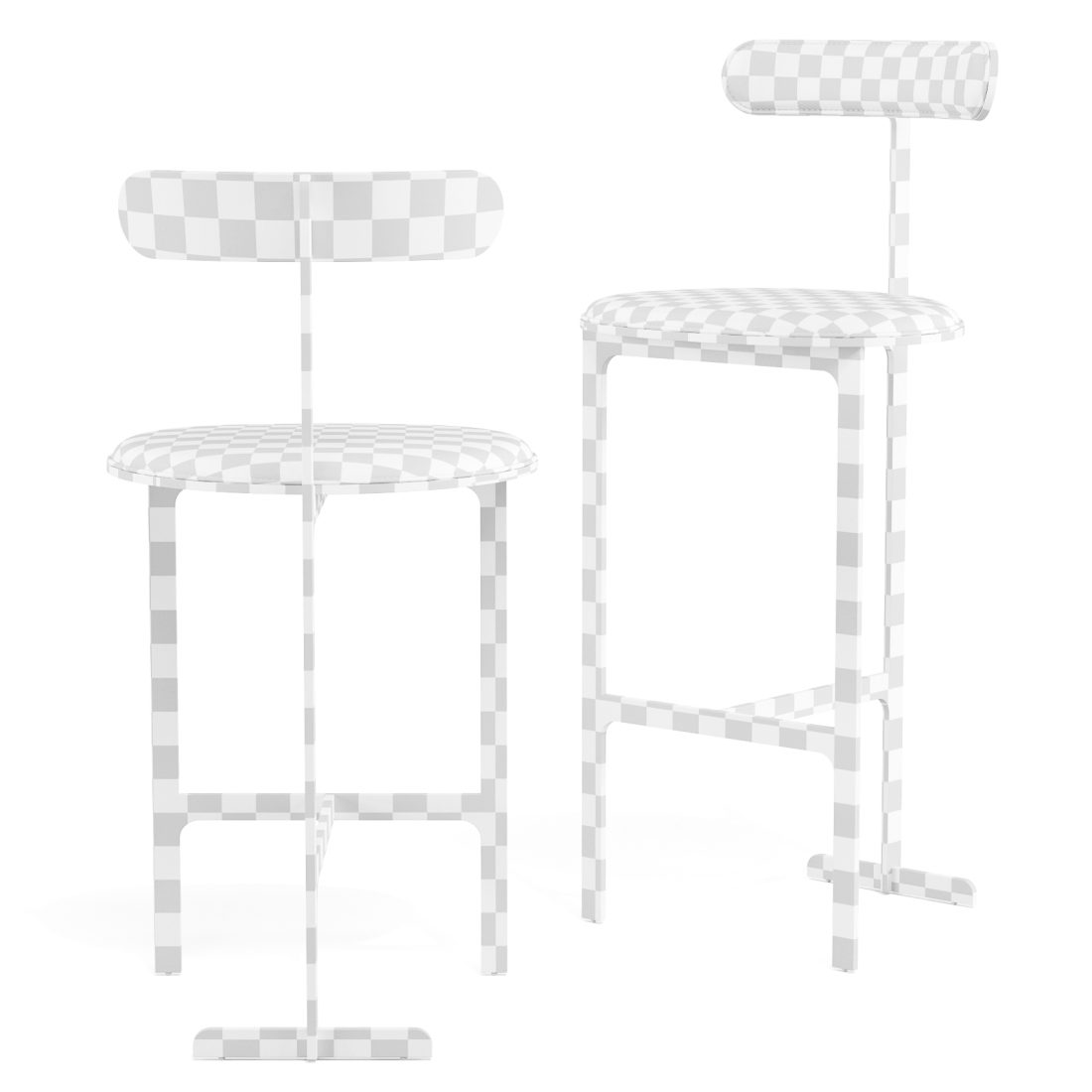Man Of Parts: Park Place - Bar And Counter Stool - 3D Model for Corona