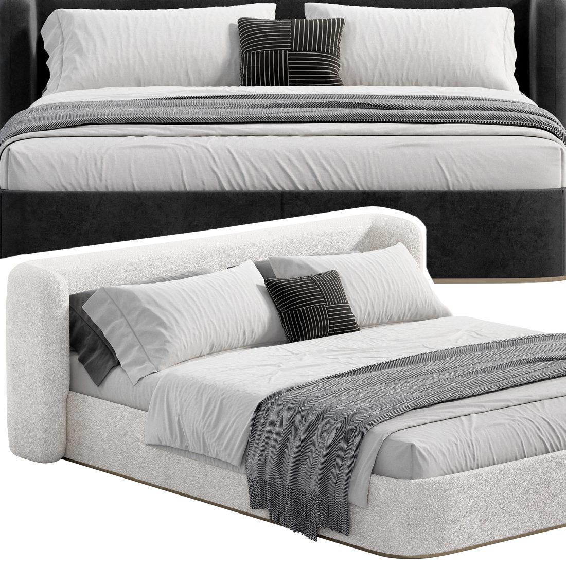 Group Bed - 3D Model for Corona
