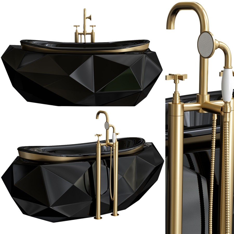 Diamond Bathtub - 3D Model for VRay