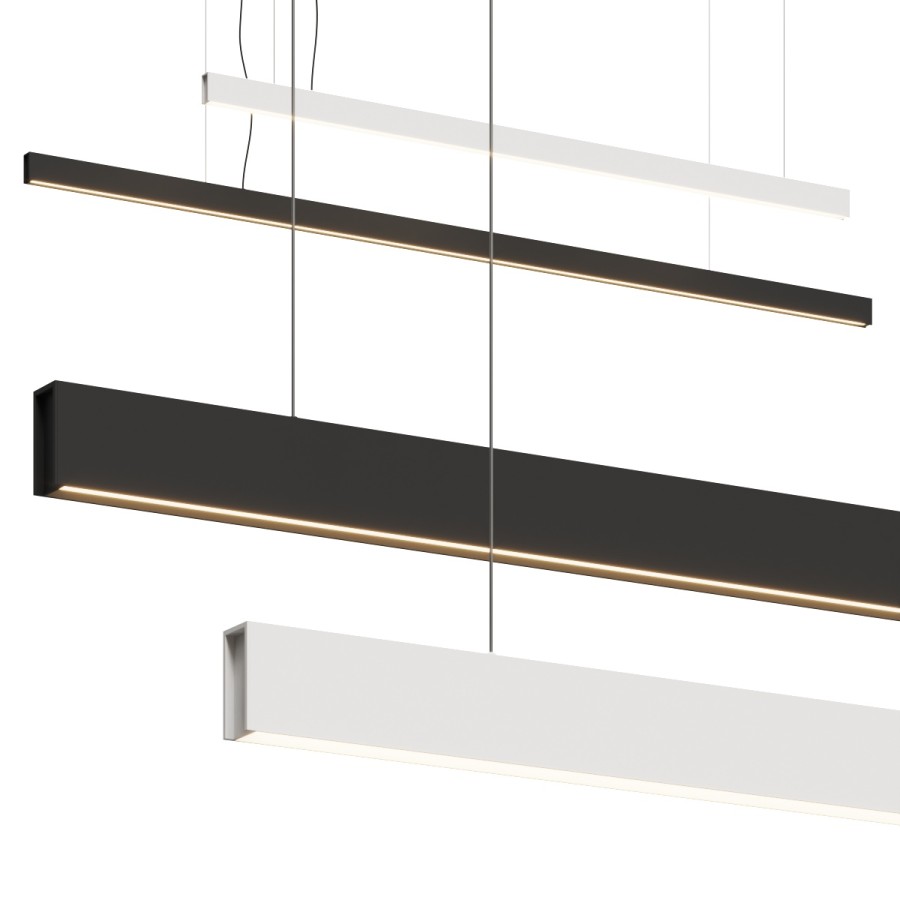 Line Suspension Direct & Indirect Pendant Lamps - 3D Model for VRay, Corona