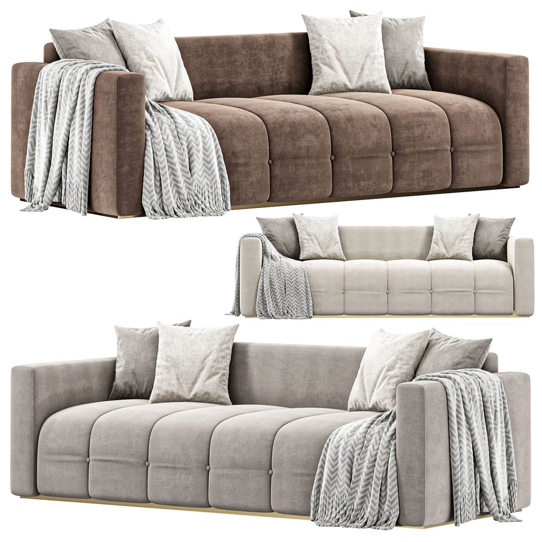 Lancaster Sofa By Cazarina - 3D Model for Corona