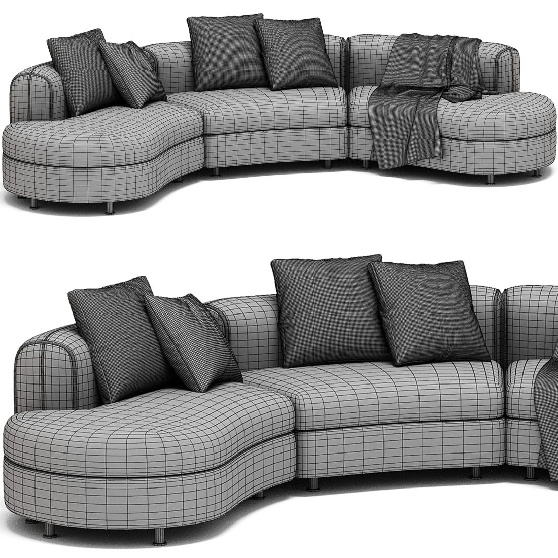 Arflex Edo Sofa - 3D Model for Corona