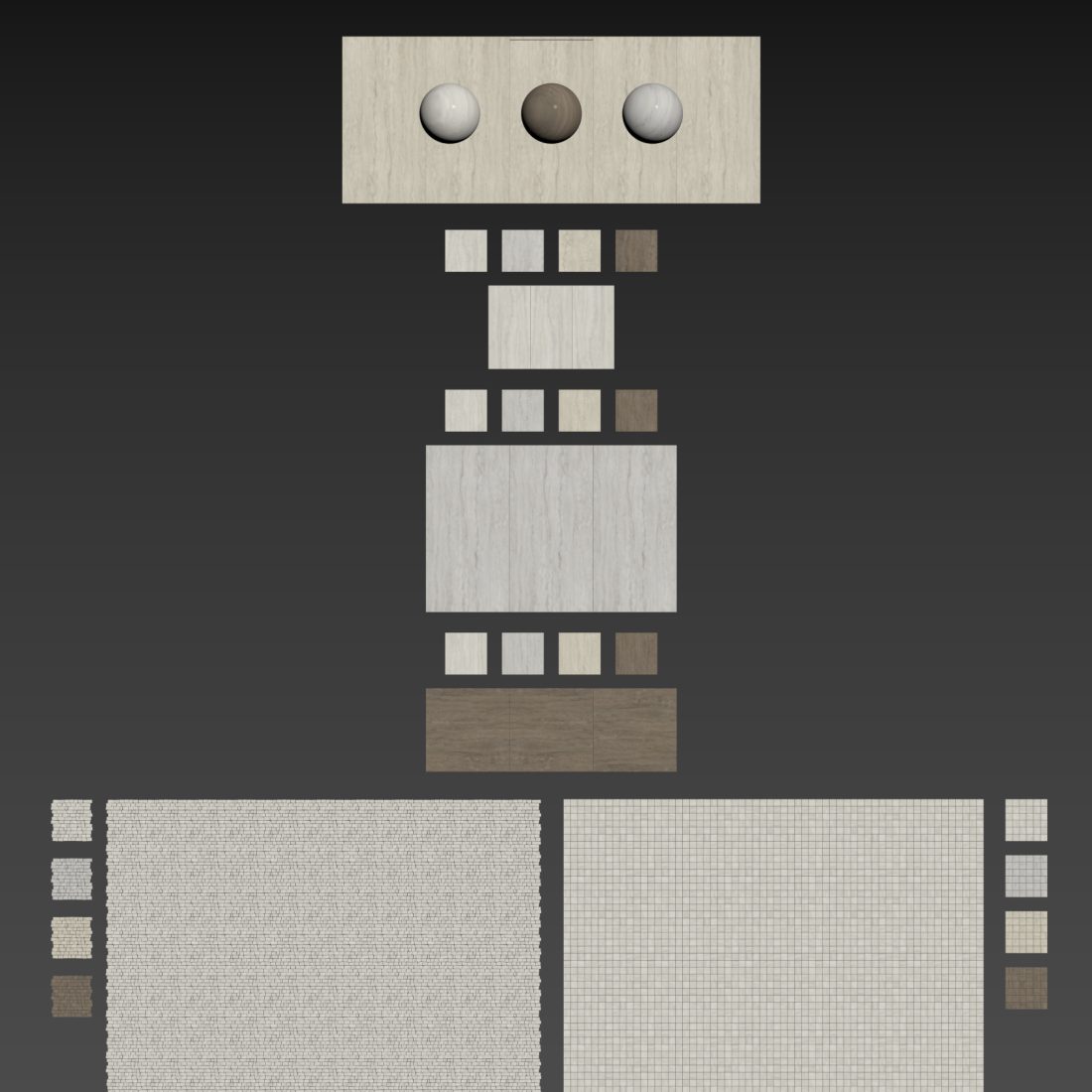 Emilgroup Unique Travertine Vein Cut - 3D Model for VRay, Corona