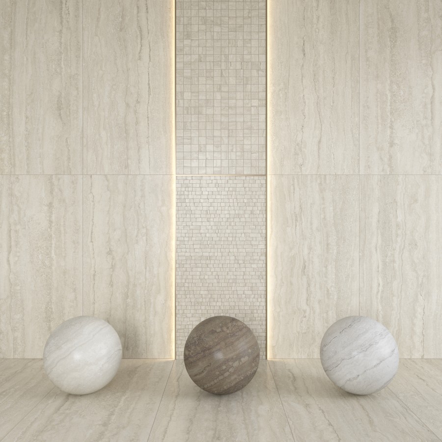 Emilgroup Unique Travertine Vein Cut - 3D Model for VRay, Corona