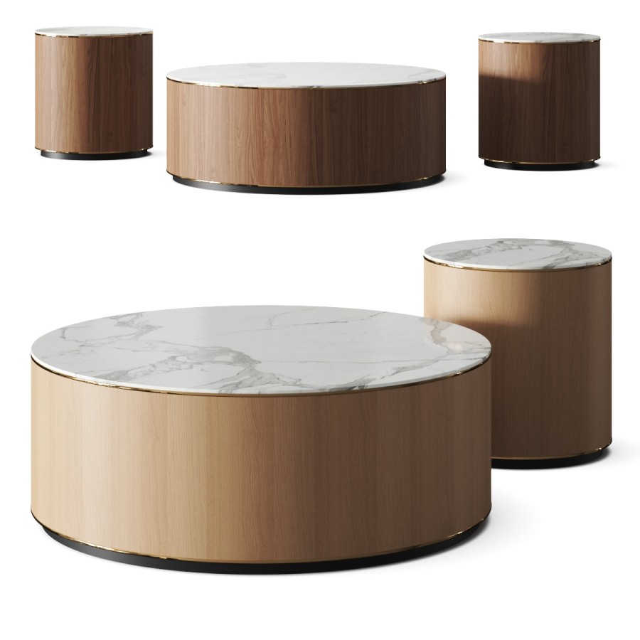 Ana Roque Interiors Gio Coffee Tables - 3D Model for VRay, Corona
