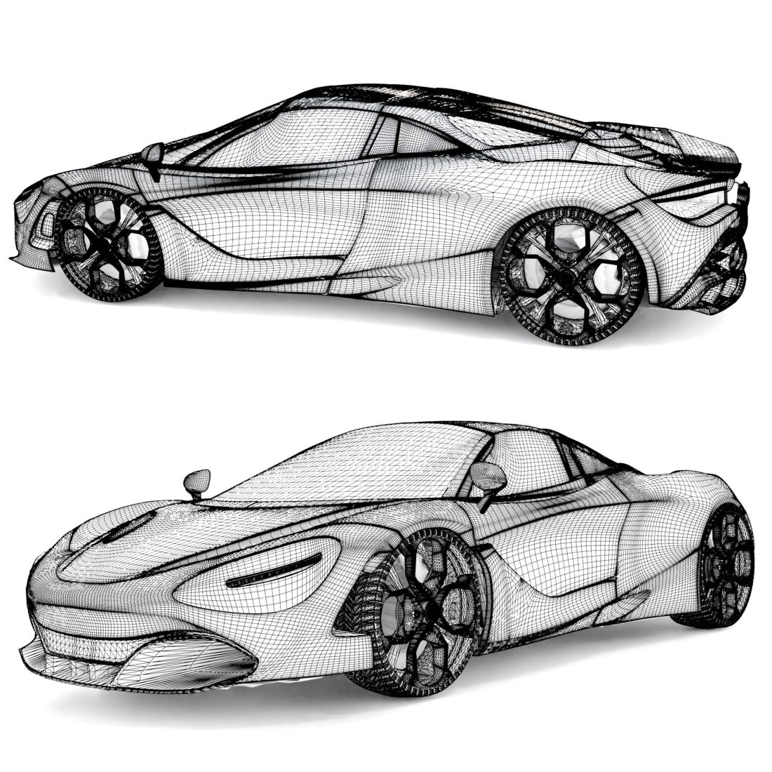 Car (mclaren 720s) - 3D Model for VRay