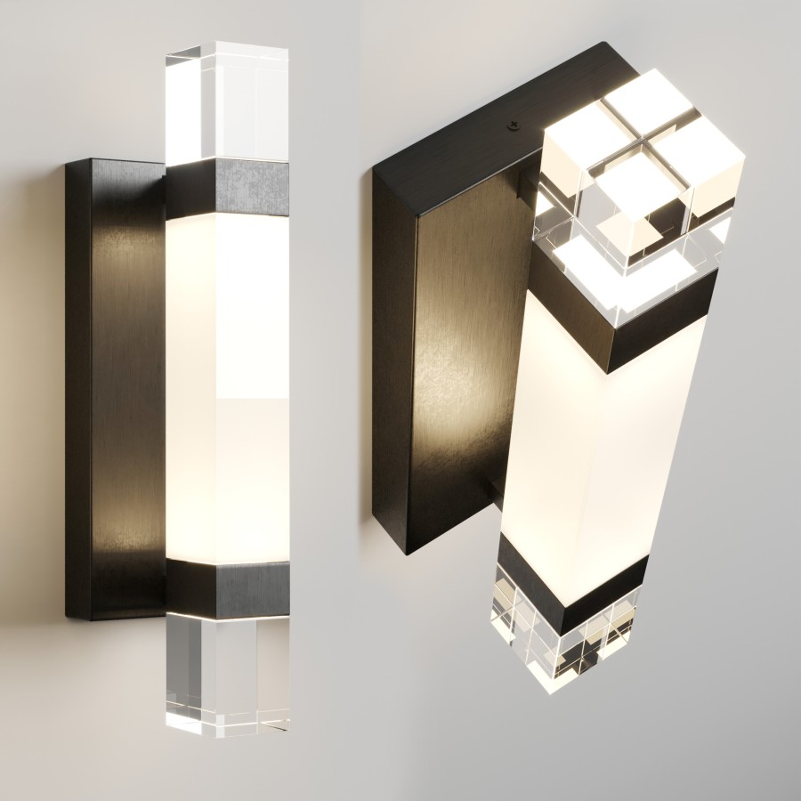 Watkins Sconce Wall Light - 3D Model for VRay, Corona