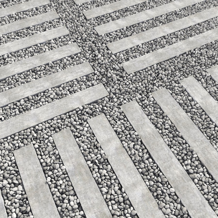 Paving Pebble N22 - 3D Model for VRay, Corona