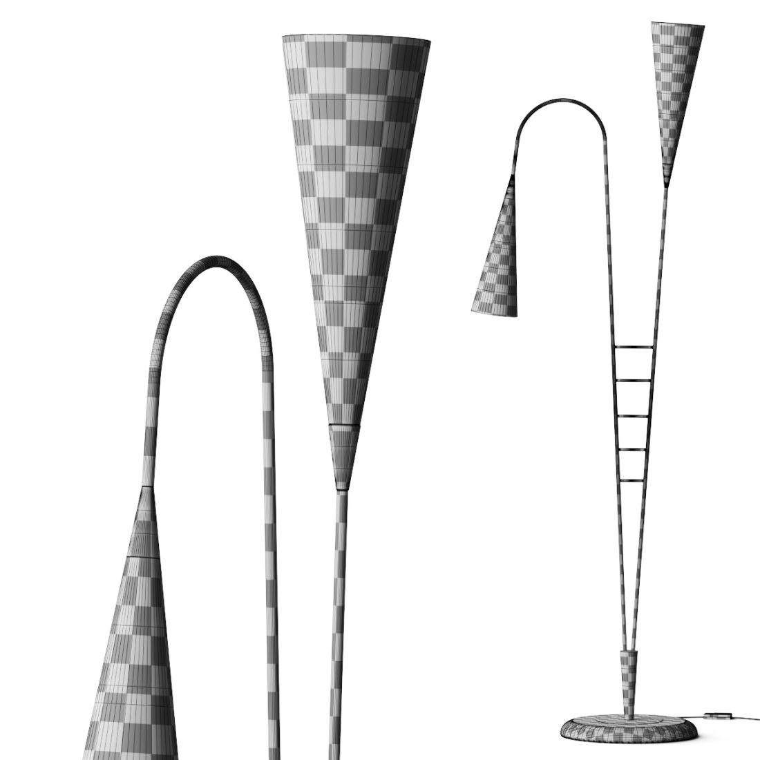 Cb2 Exclusive Caro Floor Lamp - 3D Model for VRay, Corona