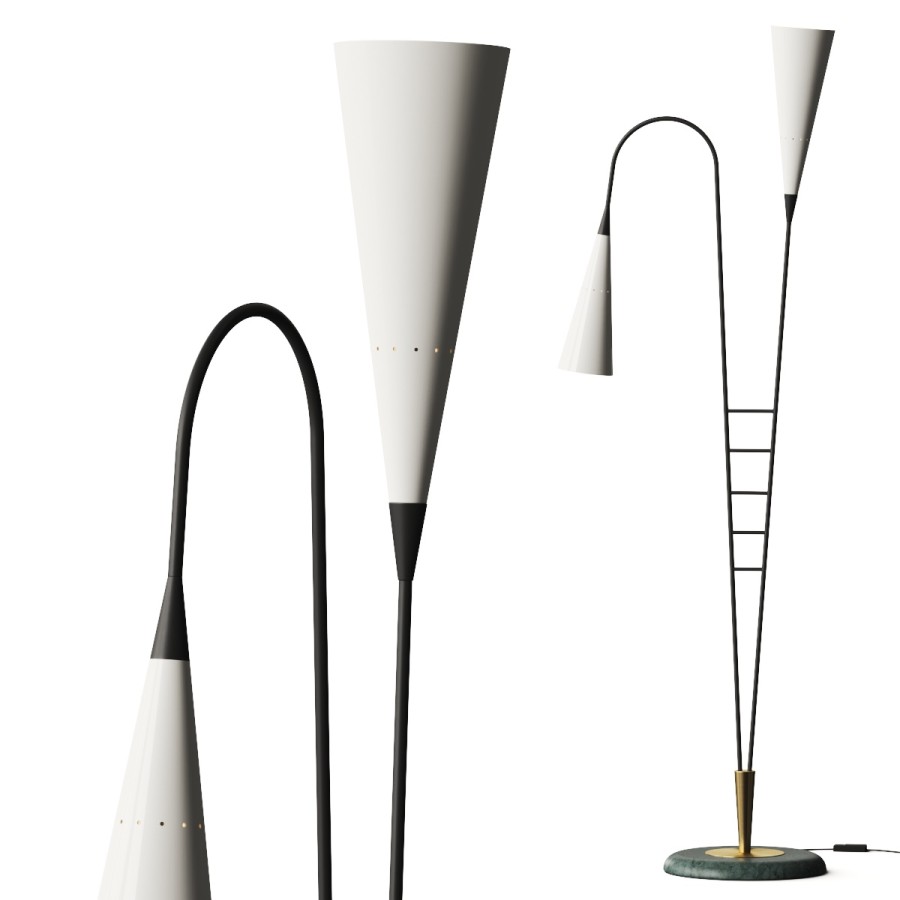 Cb2 Exclusive Caro Floor Lamp - 3D Model for VRay, Corona