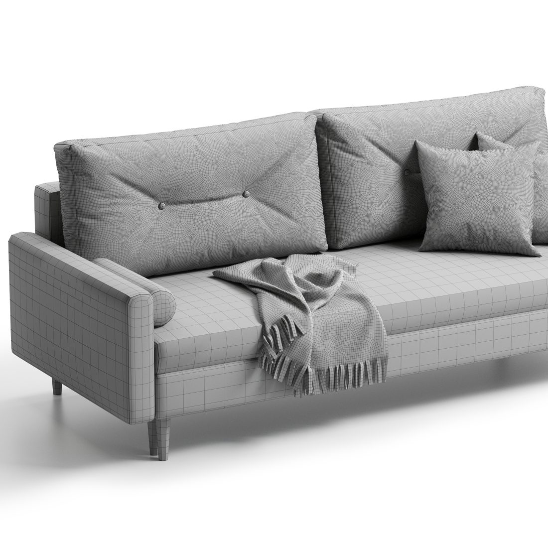 Humo Sofa Valvet 3D Model for VRay, Corona | CGMood