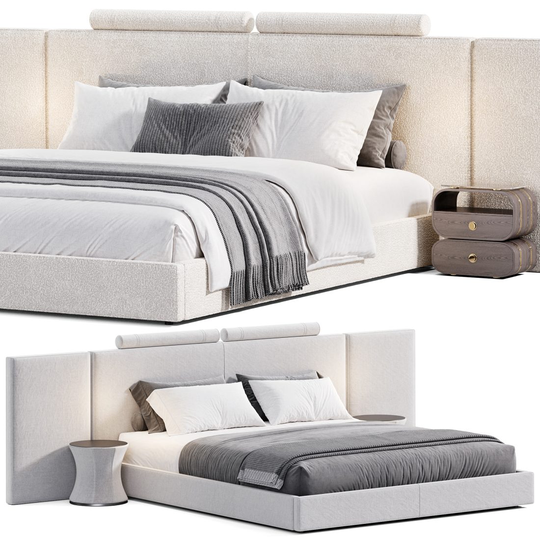 Rubik Big Bed By Rugiano - 3D Model for Corona