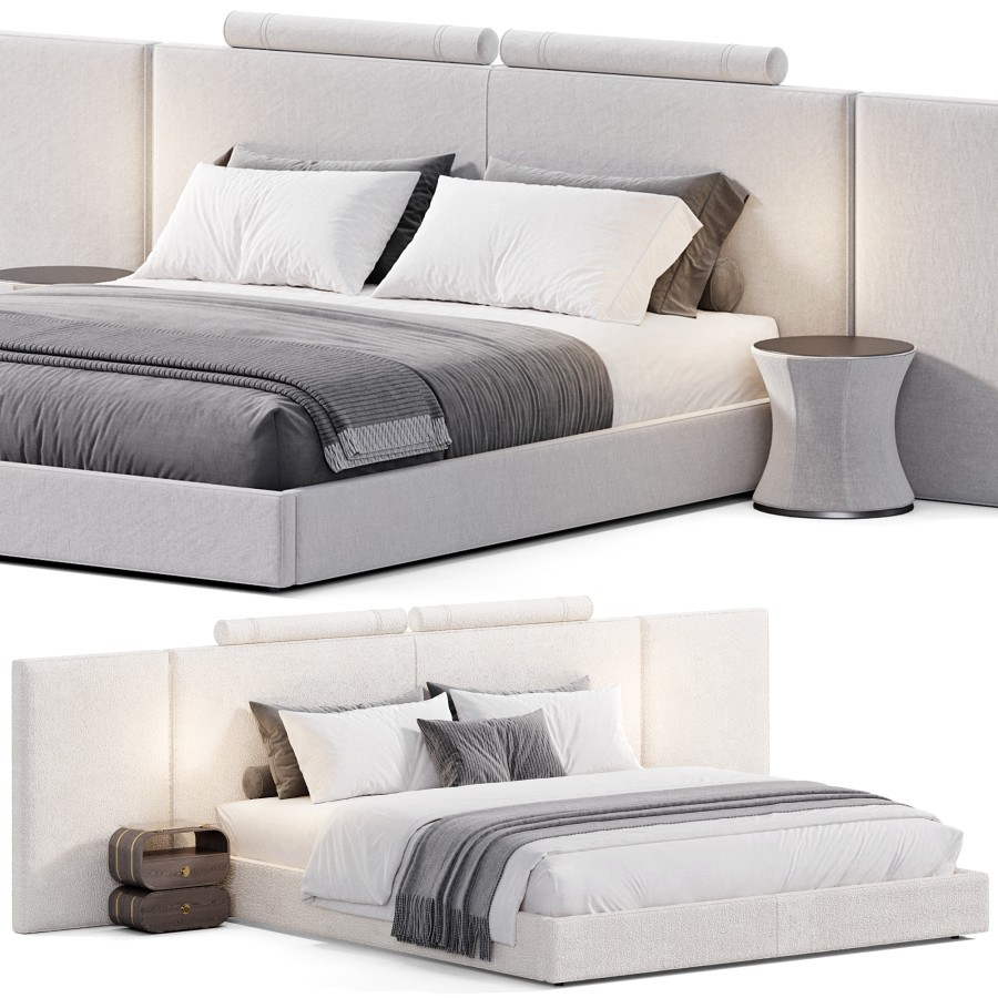 Rubik Big Bed By Rugiano - 3D Model for Corona