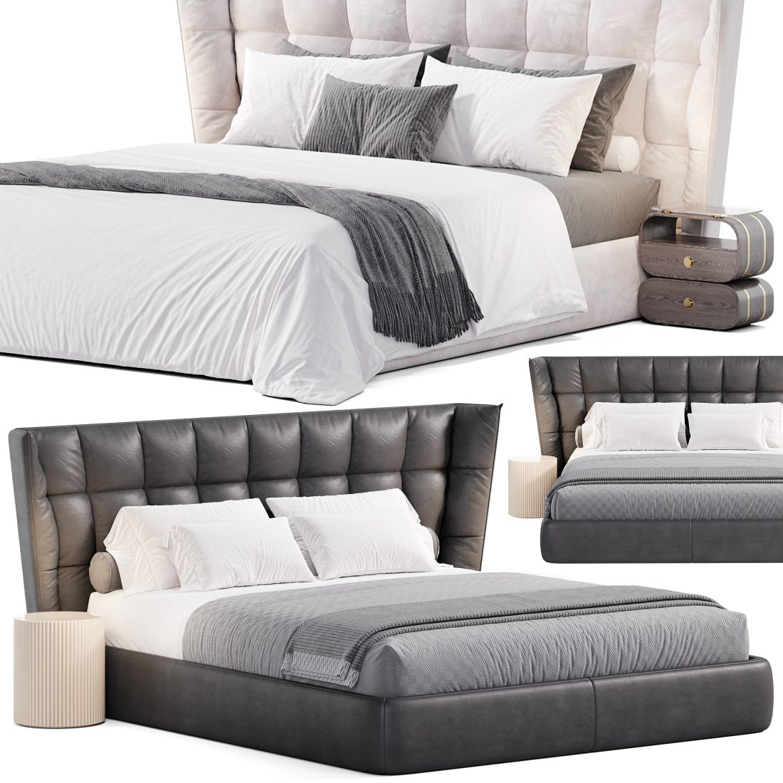 Aspen Bed By Lecomfort - 3D Model for Corona