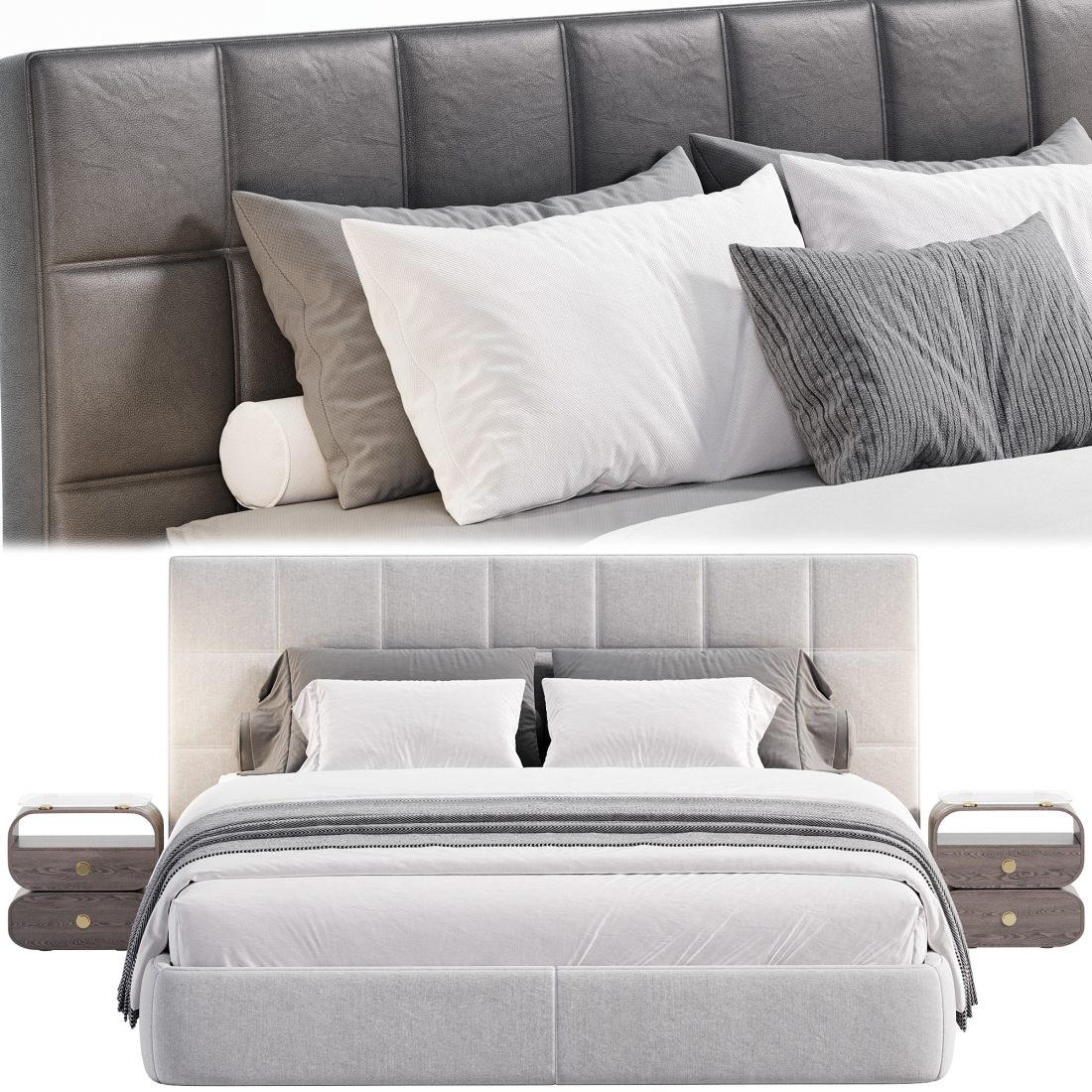 Contemporary Bed By Samoa 3D Model for Corona | CGMood