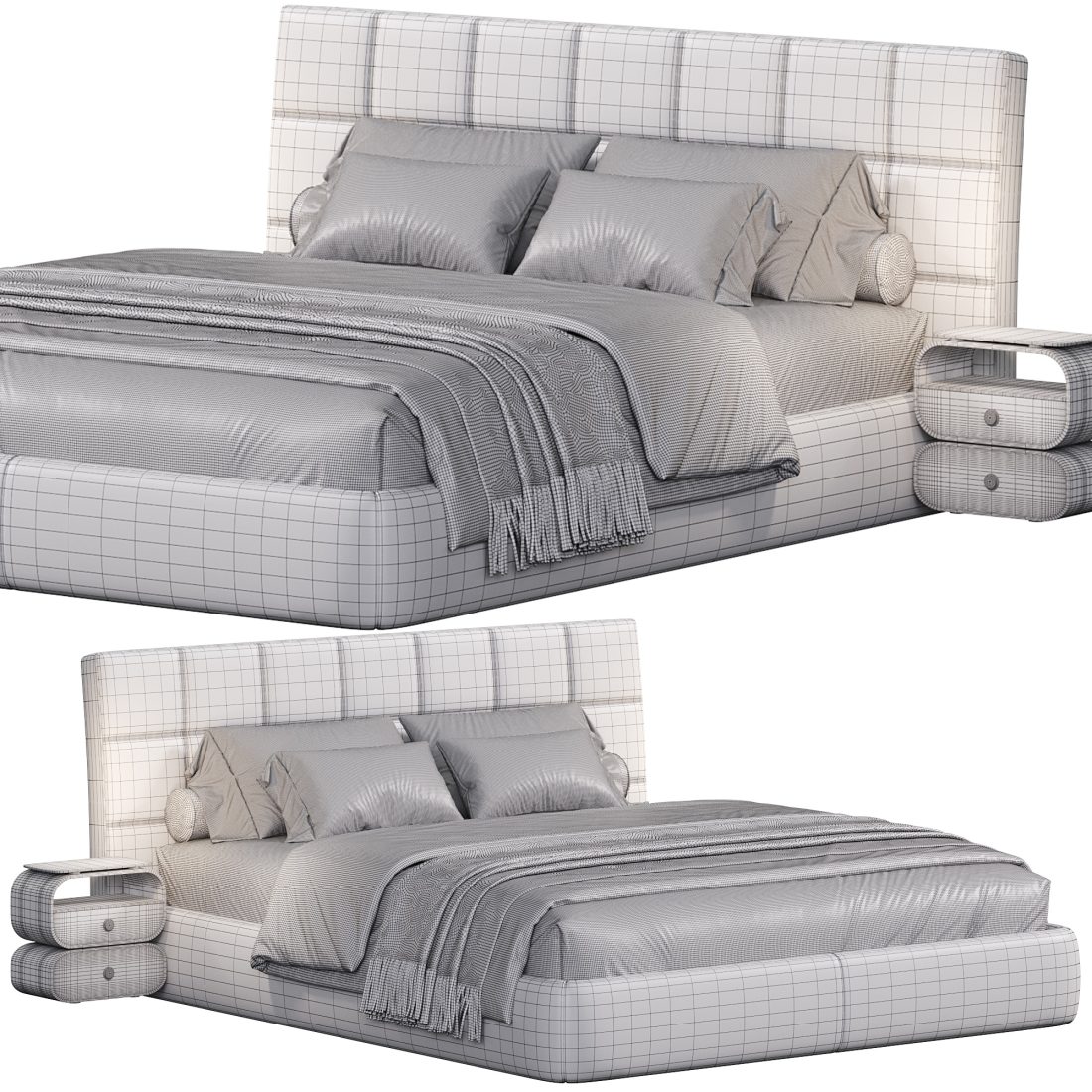 Contemporary Bed By Samoa 3D Model for Corona | CGMood